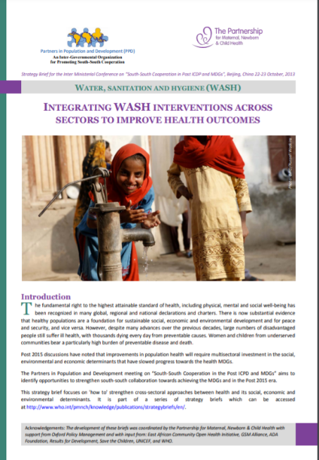 Integrating WASH interventions across sectors to improve health outcomes