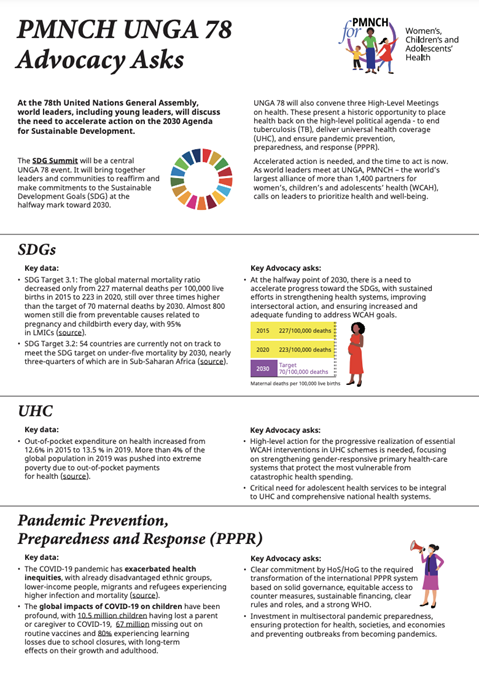 PMNCH UNGA 78 Advocacy Asks
